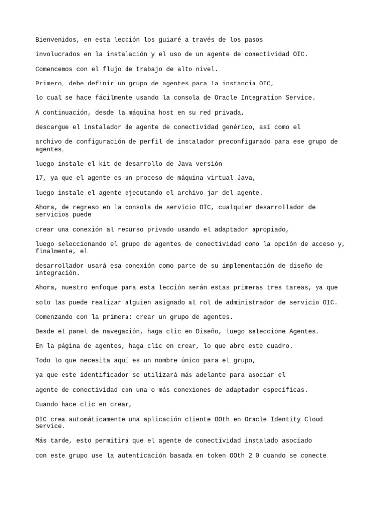 OIC Administrators Tasks - 03 Installing A Connectivity Agent | PDF | Archivo de computadora ...