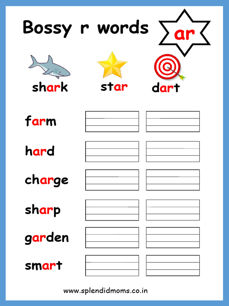 bossy-r-ar-worksheet | PDF