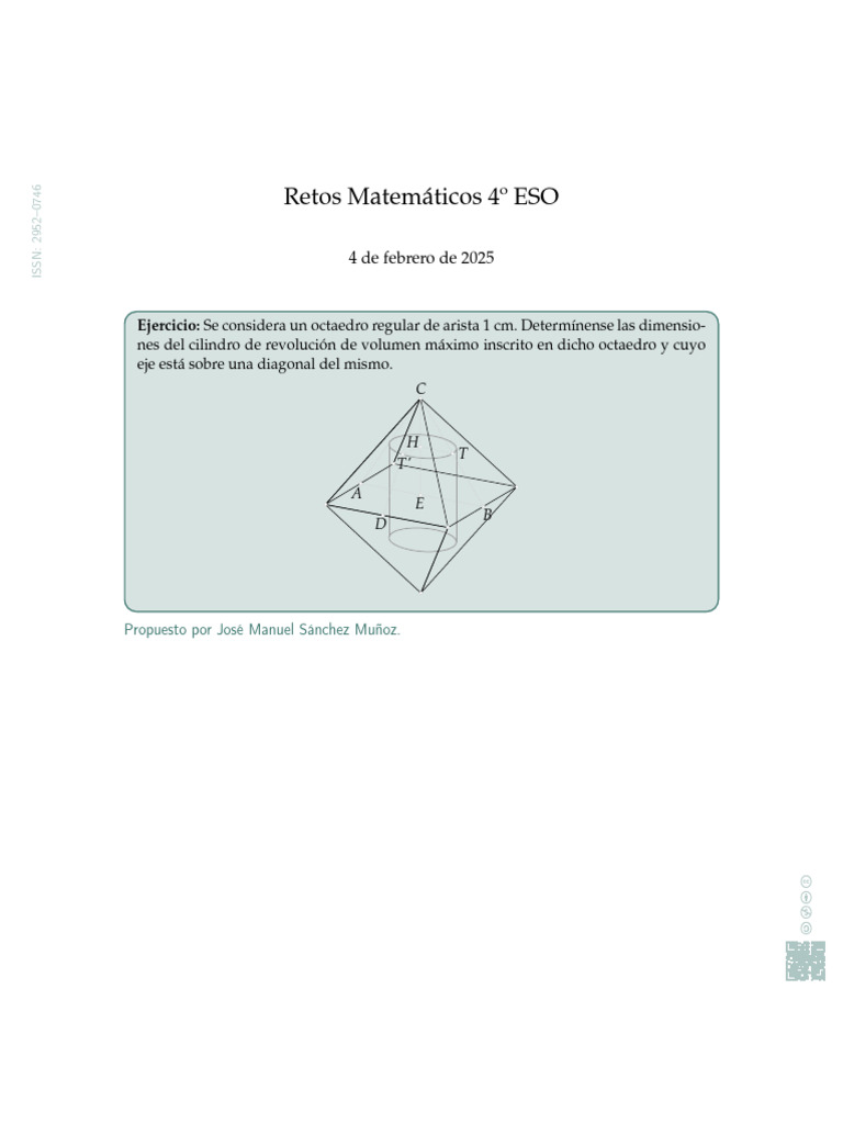 Retos Matemáticos 4º ESO: Ejercicio | PDF