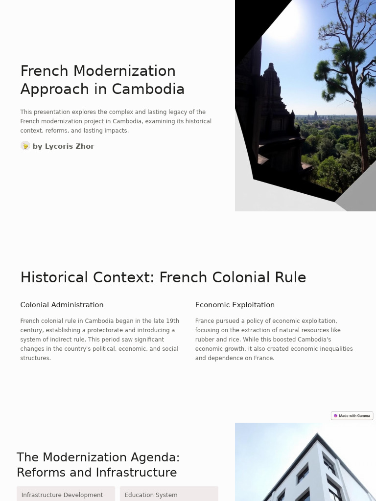 French Modernization Approach in Cambodia 1 | PDF | Cambodia | Economies
