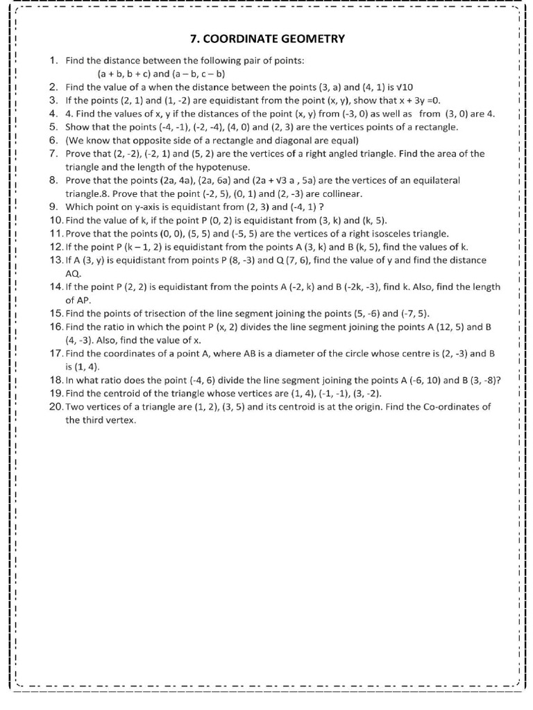 coordinate geometry | PDF
