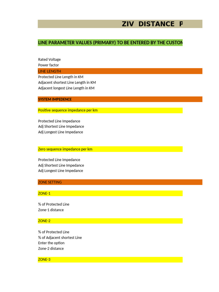 ZIV Distance Protection Relay Settings | PDF | Electrical Impedance ...