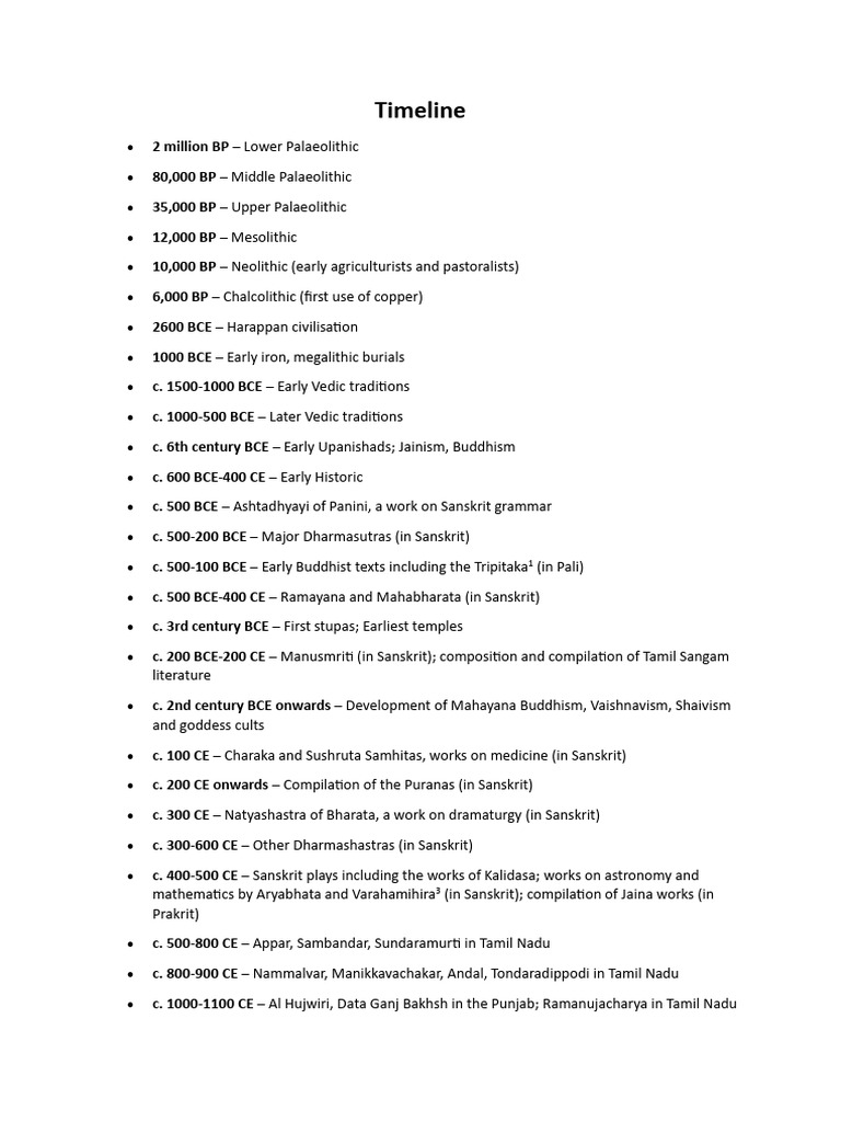 History Every Book Timeline Combined Given in Ncert Class 12th in Chronological Order | PDF ...
