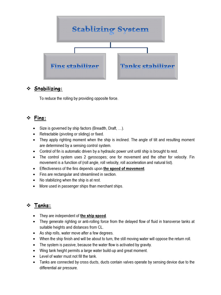 Stabilizing System Brief | PDF