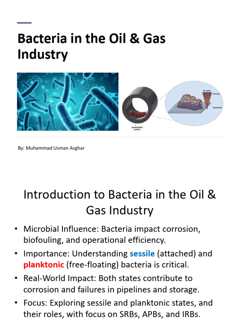 Bacteria in The Oil & Gas Industry-Sessile & Planktonic | PDF | Biofilm ...