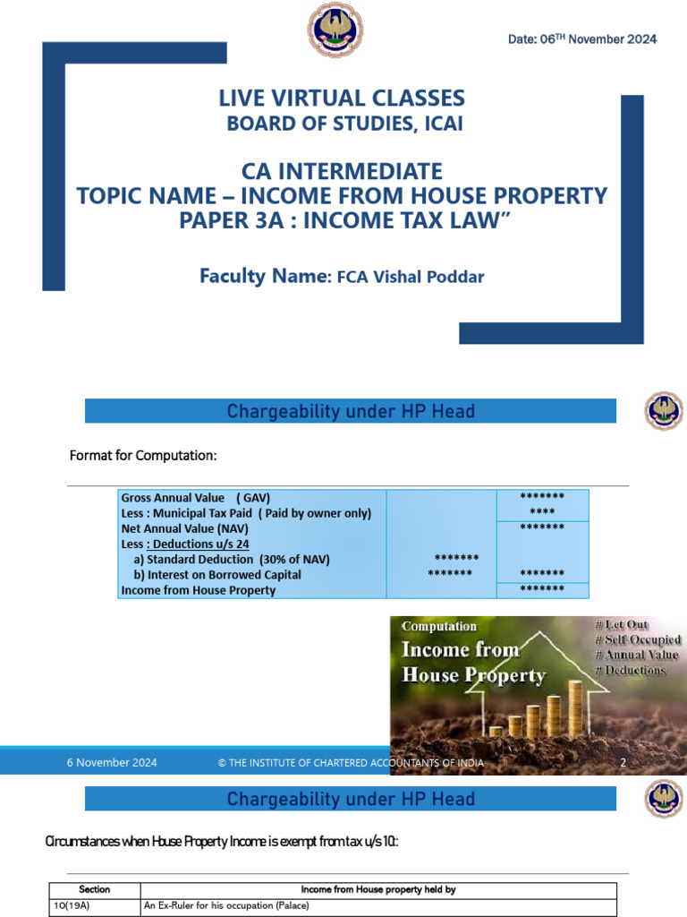 Income from House Property Guide | PDF | Interest | Tax Deduction