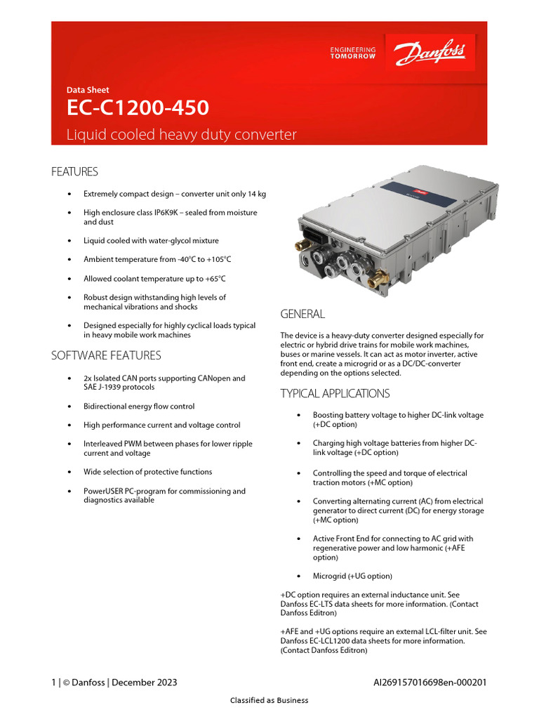 Heavy-Duty Converter for Mobile Machines | PDF | Electric Motor ...
