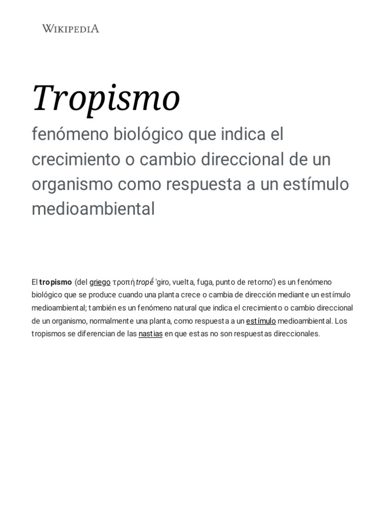 Tropismo: Respuestas de las Plantas | PDF | Raíz | Ramas de la botánica