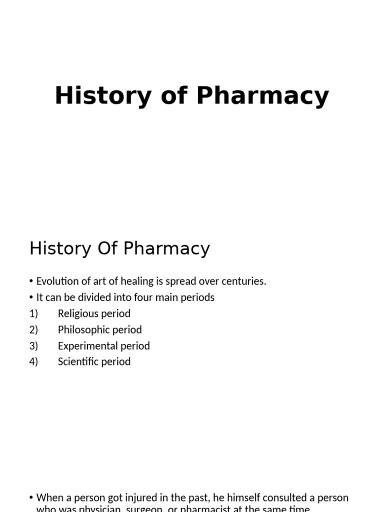 Chapter 2 History of Pharmacy New-2 | PDF | Pharmacy | Health Care