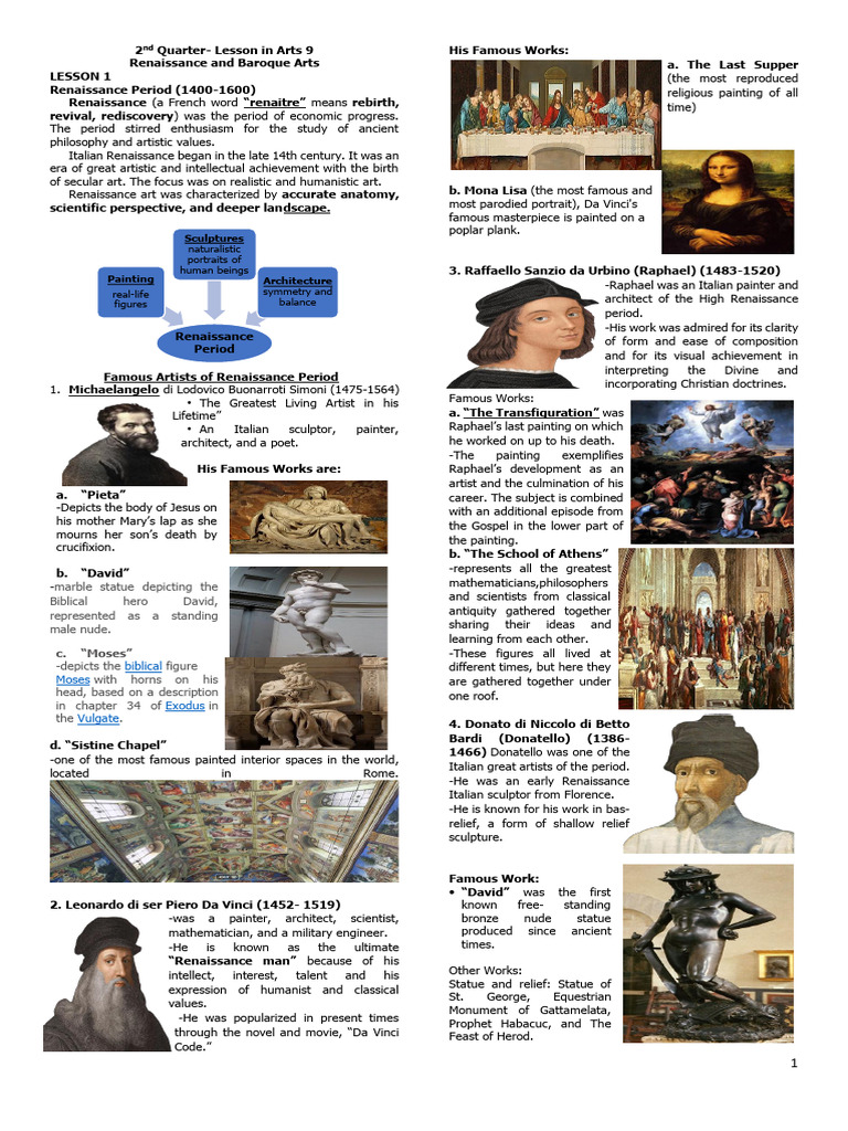 arts 9- Q2-reading materials | PDF | Baroque | Renaissance