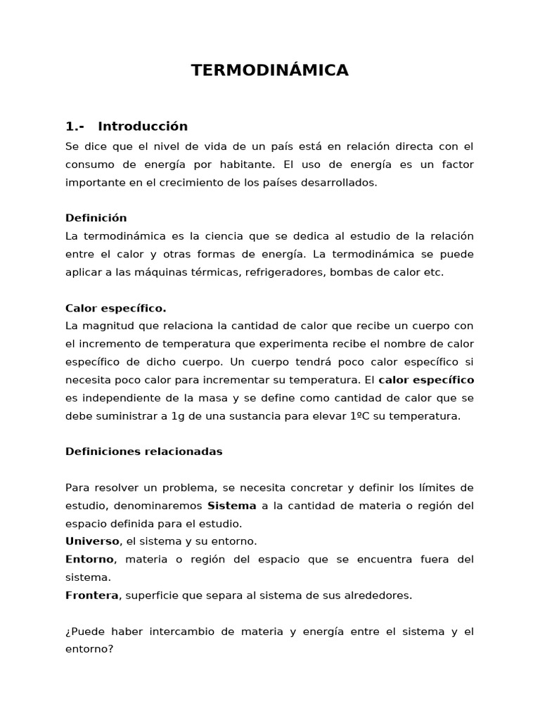 TERMODINÁMICA | PDF | Termodinámica | Calor