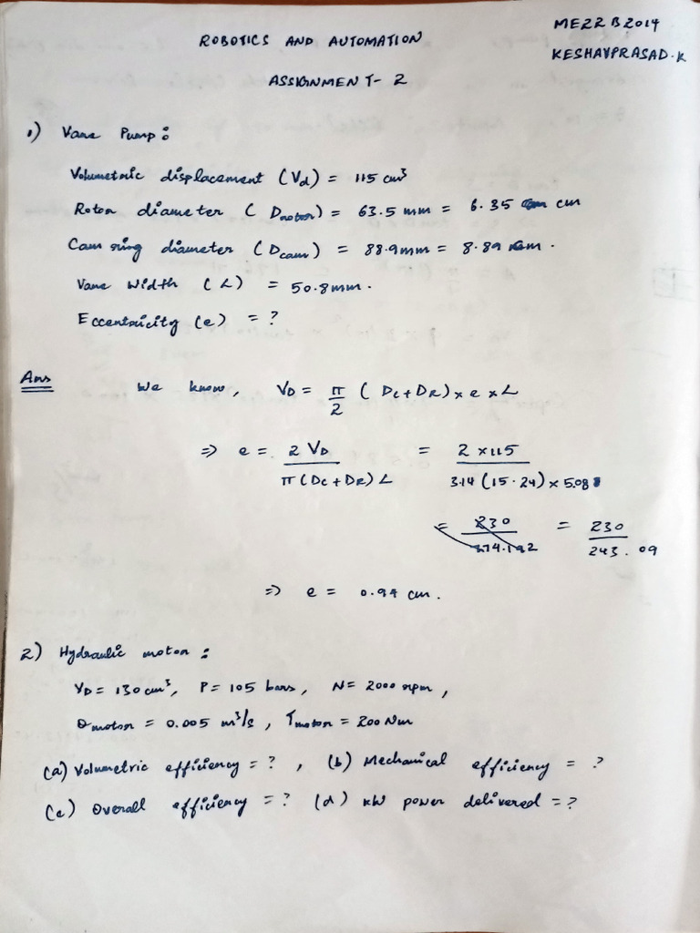 Robotics and Automation Assignment | PDF
