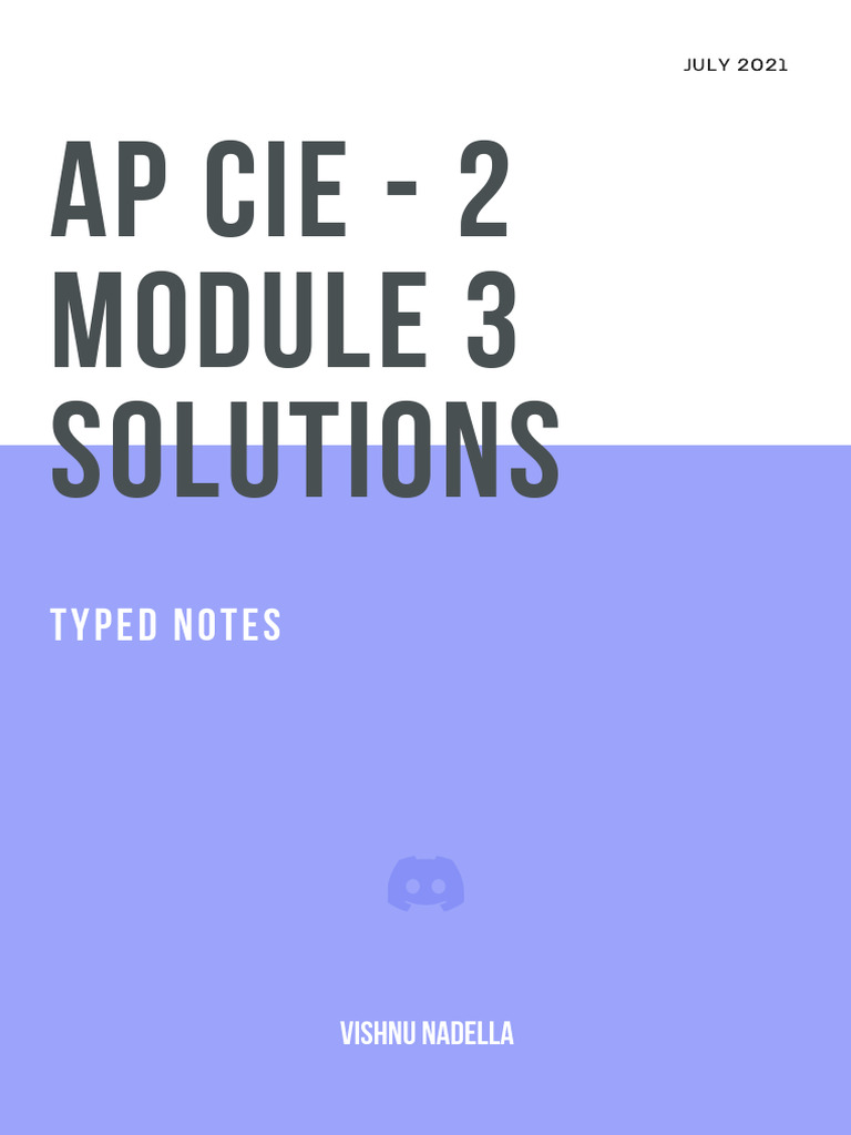 AP Module 3 CIE 2 QB Solutions | PDF | Light Emitting Diode | Semiconductors