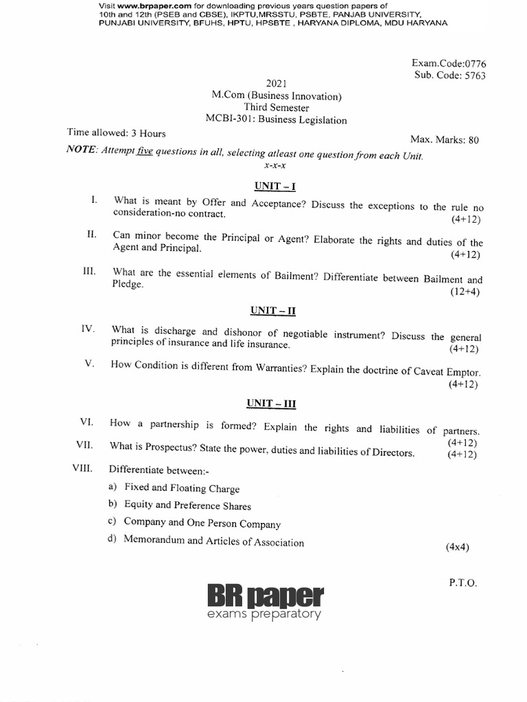 BL (3rd) Dec2020 | PDF