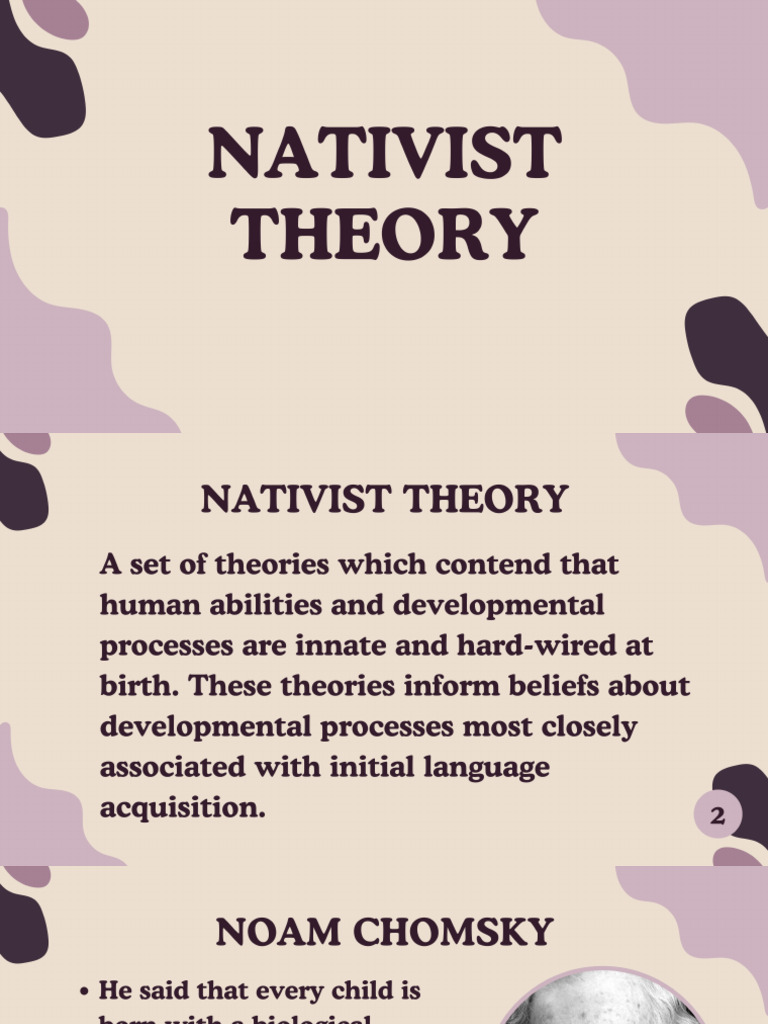 2.2 Nativist Theory | PDF