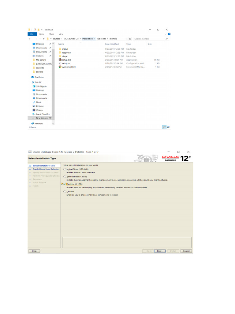 1-Oracle 12c Client Setup | PDF