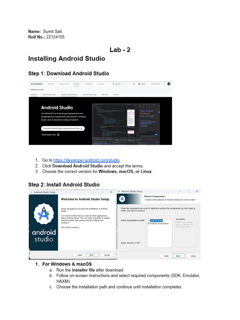 How To Setup Android Studio | PDF