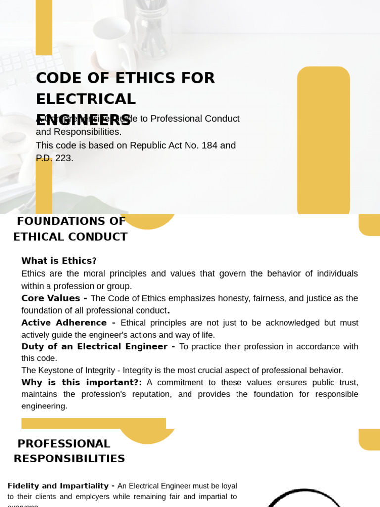 Code of Ethics For Electrical Engineering BSEE 3E | PDF | Employment ...
