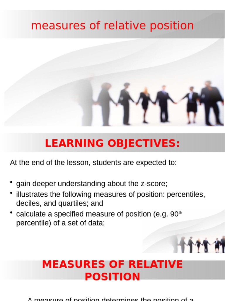 Measures of Relative Position | PDF | Standard Score | Descriptive ...