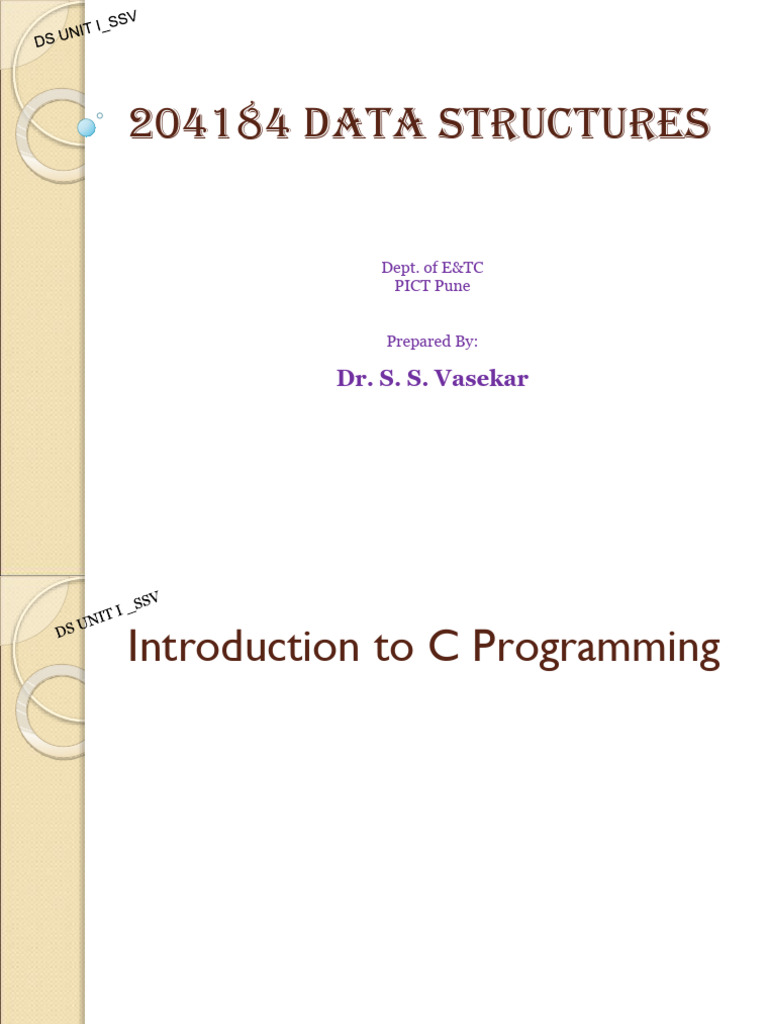 DS Unit I | PDF | Pointer (Computer Programming) | Parameter (Computer ... DS Unit I | PDF | Pointer (Computer Programming) | Parameter (Computer ...
