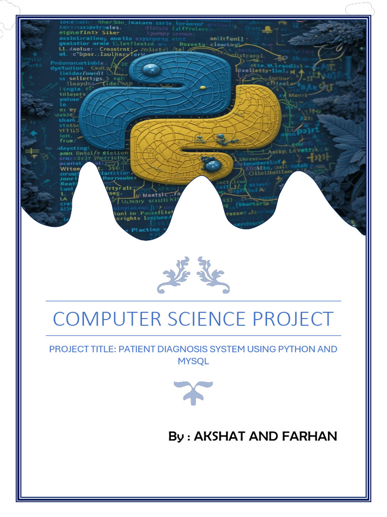COMPUTER SCIENCE PROJECT | PDF | My Sql | Medical Diagnosis