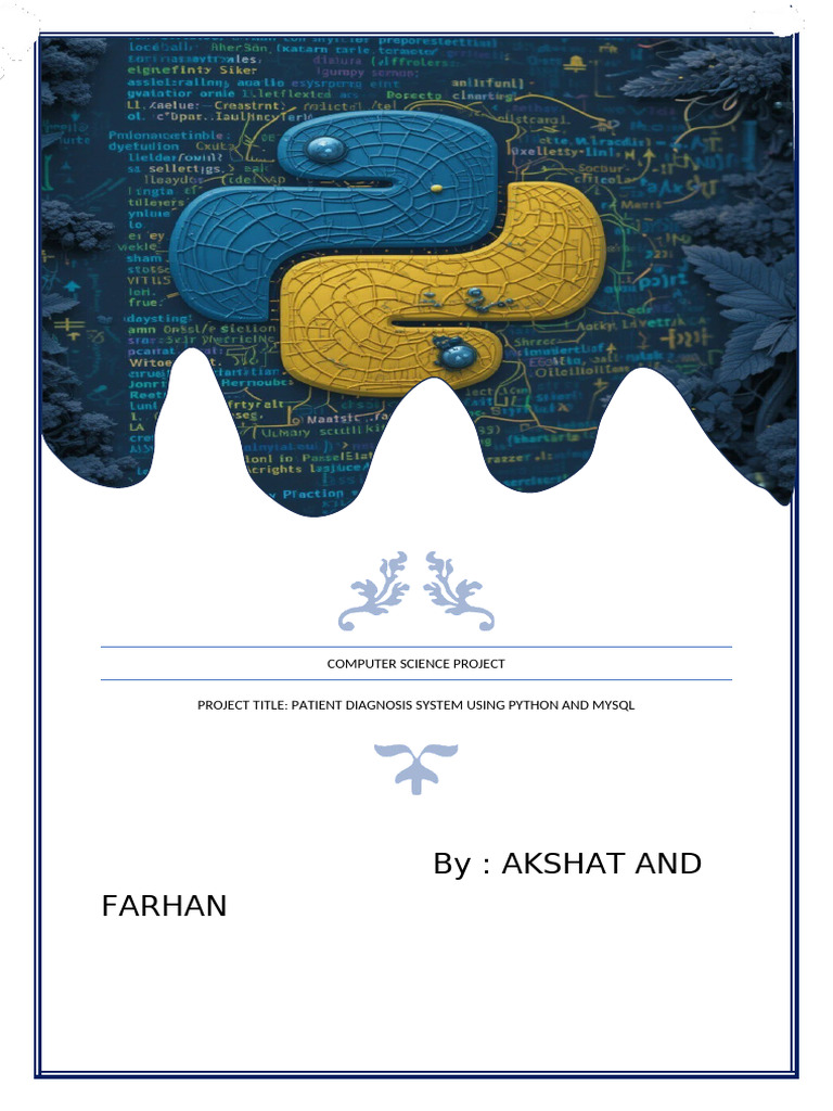 Computer Science Project | PDF | My Sql | Medical Diagnosis