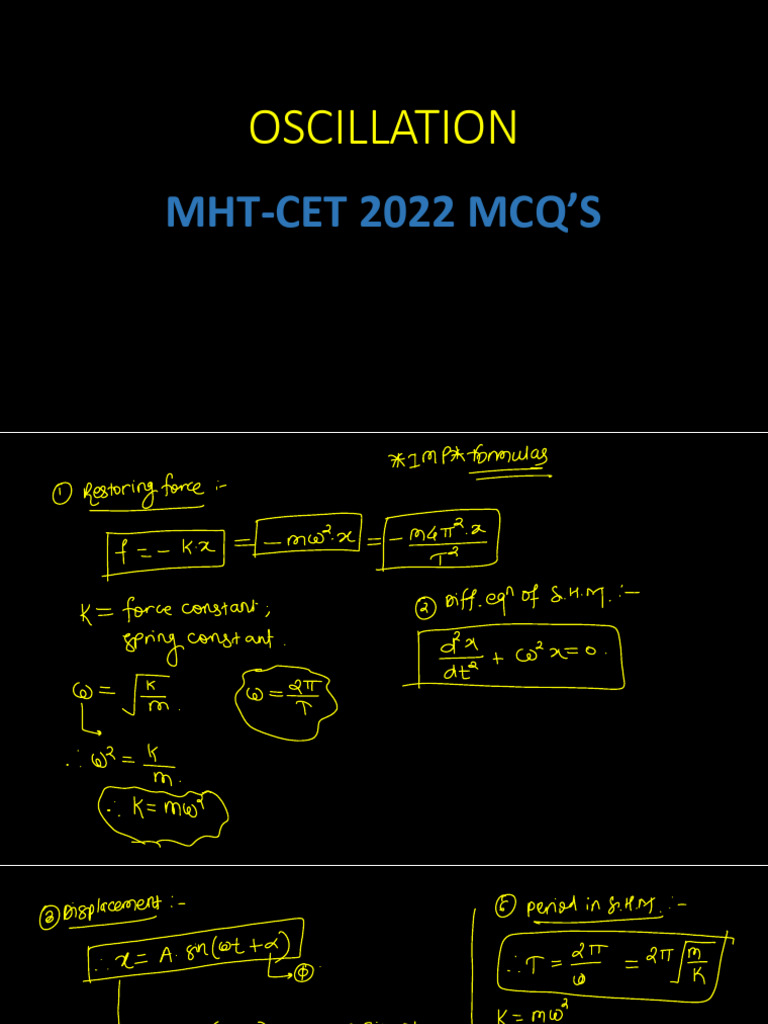 Oscillation Notes | PDF