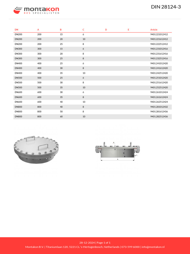 Product Data Sheet Din 28124 3 en | PDF