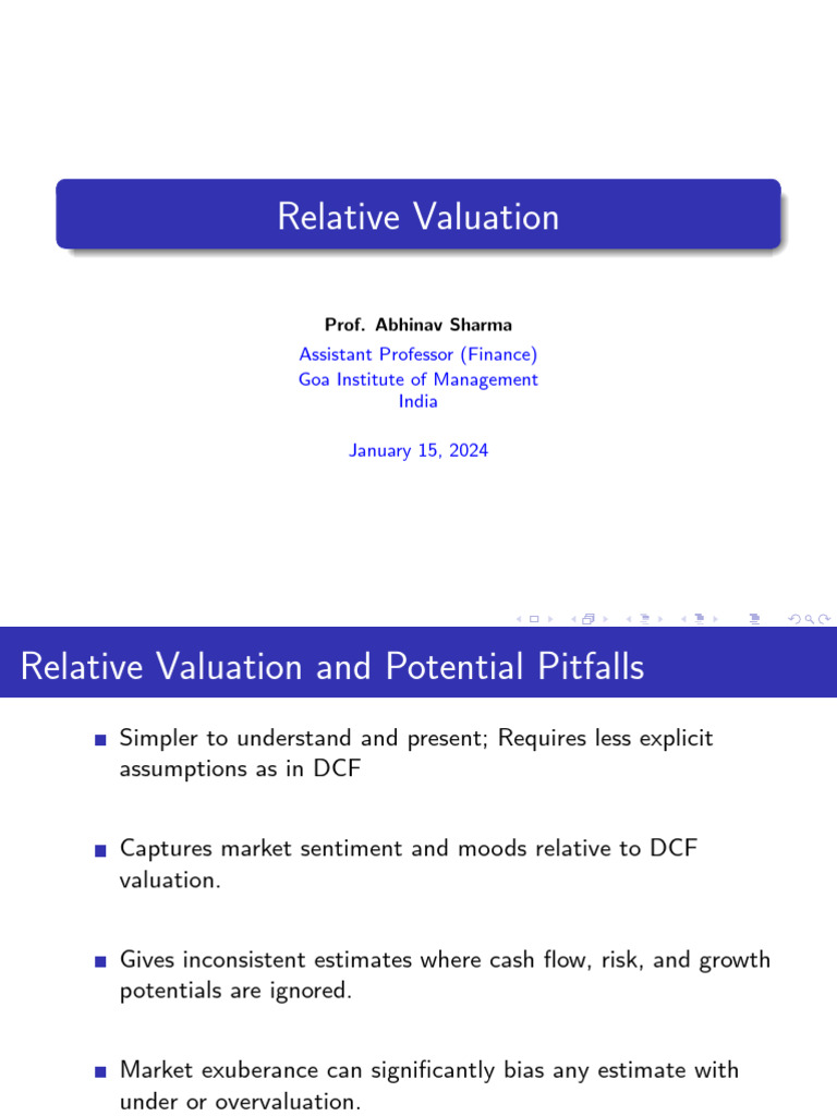 Understanding Relative Valuation Pitfalls | PDF | Price–Earnings Ratio ...