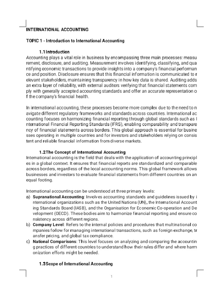 TOPIC 1 - Introduction to International Accounting 1 (1)_Phoenix | PDF