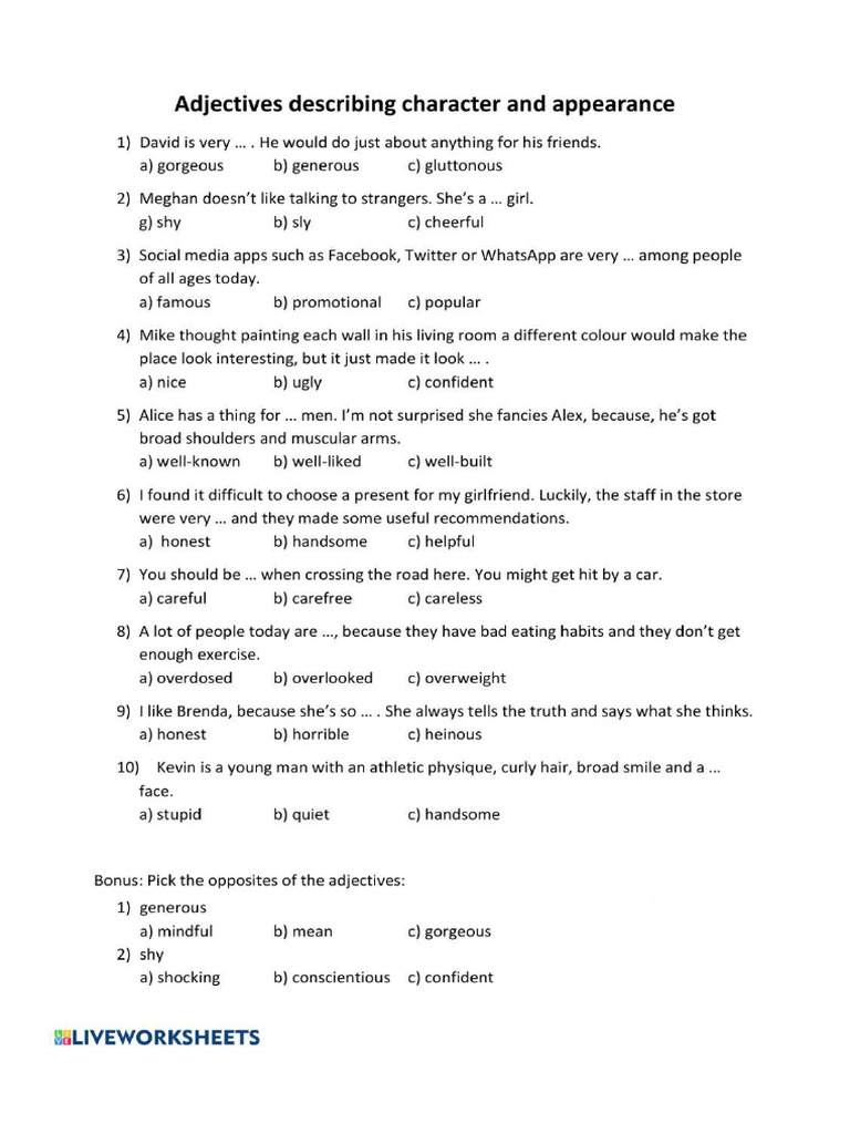 Appearance Mix Personality | PDF