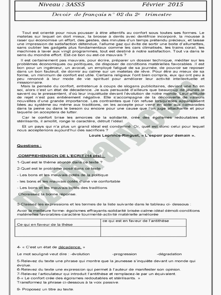 dzexams-3as-francais-331294 | PDF