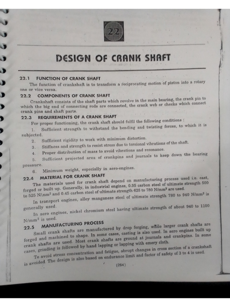 Design of Crankshaft | PDF