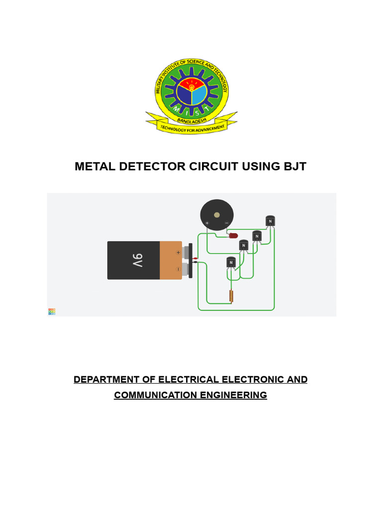 Metal Detector Circuit Using BJT | PDF | Bipolar Junction Transistor ...