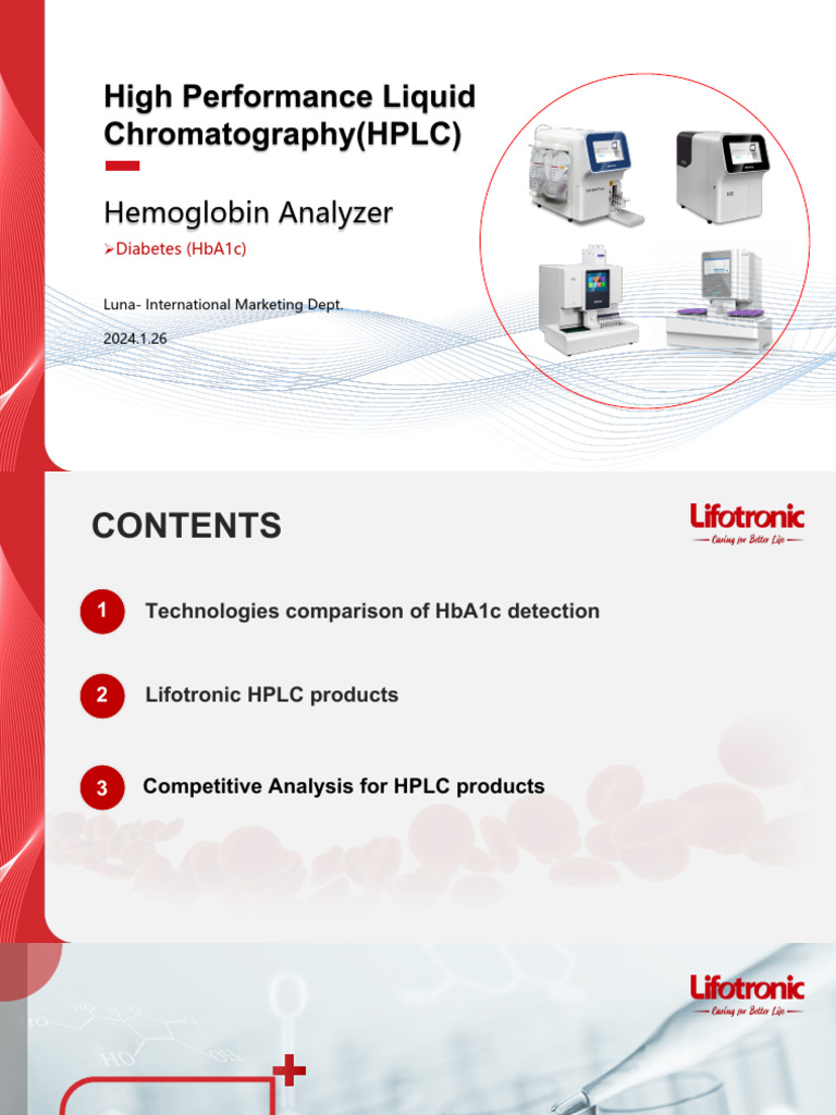 HPLC Hemoglobin Analyzer for Diabetes | PDF | Glycated Hemoglobin ...