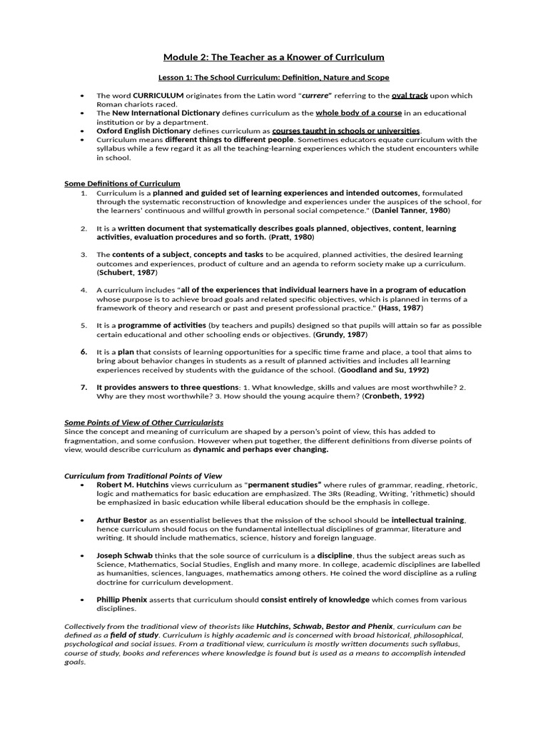 EDUC 8 - MODULE 2 | PDF | Curriculum | Learning