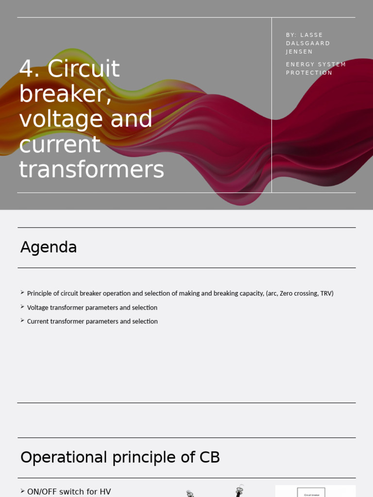 Circuit Breaker-Voltage and Current Transformers | PDF