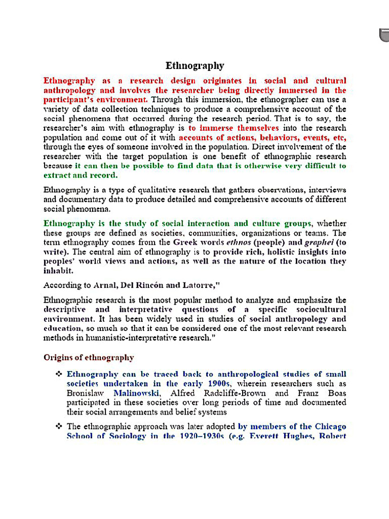 ethnography | PDF