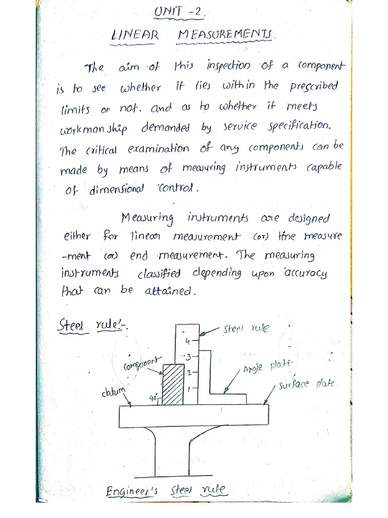 Metrology Full Notes D.bhanu Prakash | PDF