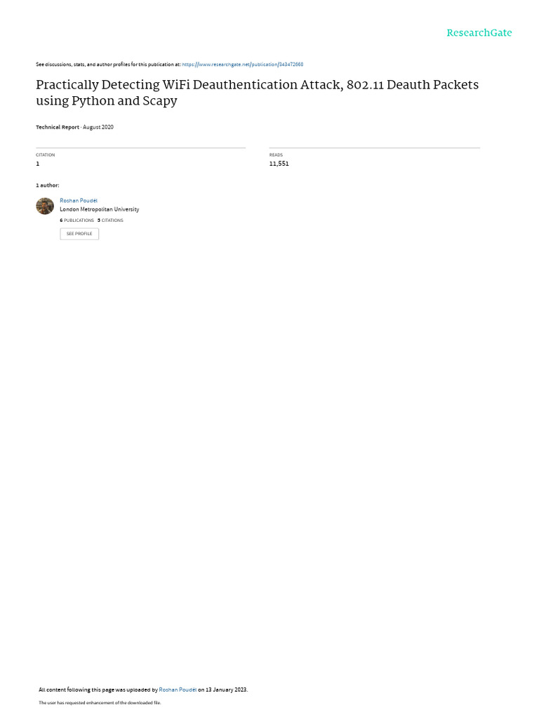 Practically Detecting Wifi Deauthentication Attack, 802.11 Deauth Packets Using Python and Scapy ...