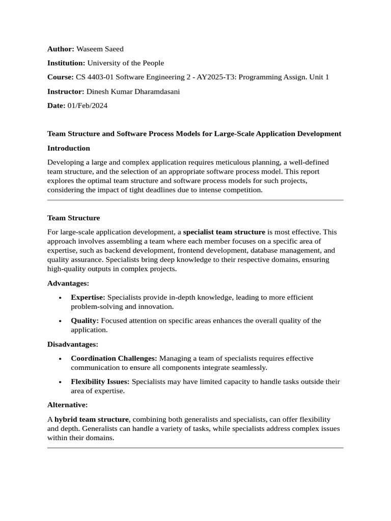 Programming Assign. Unit 1-Submission | PDF | Software Development Process | Agile Software ...