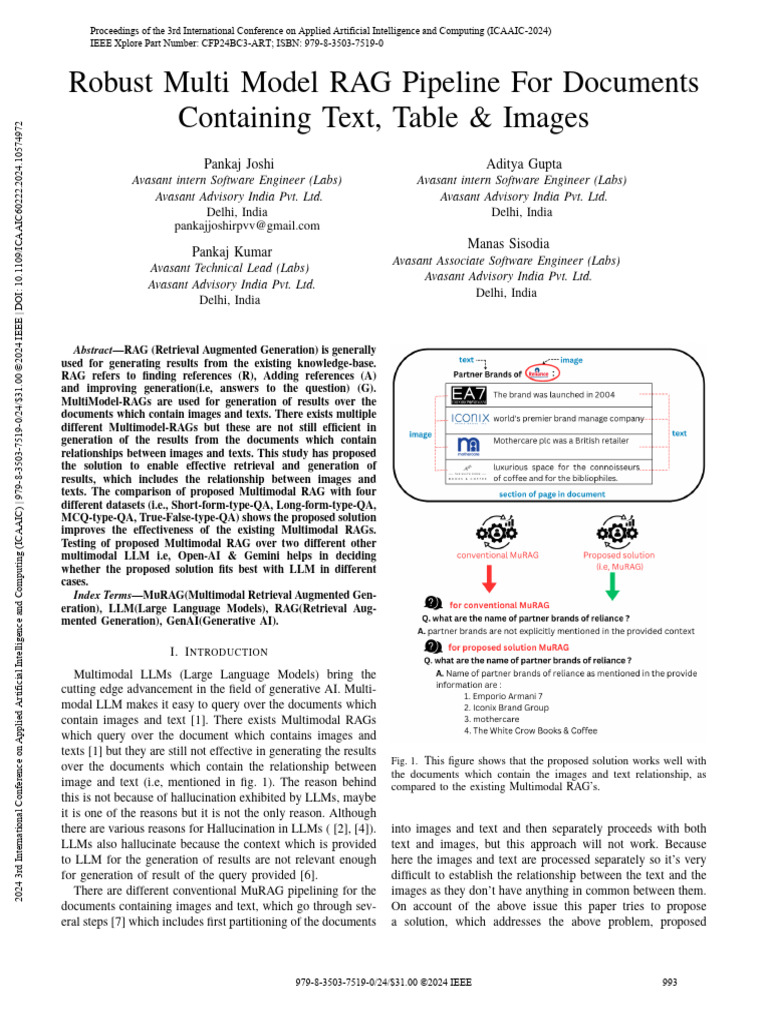 Robust Multi Model RAG Pipeline For Documents Containing Text Table Amp Images | PDF ...