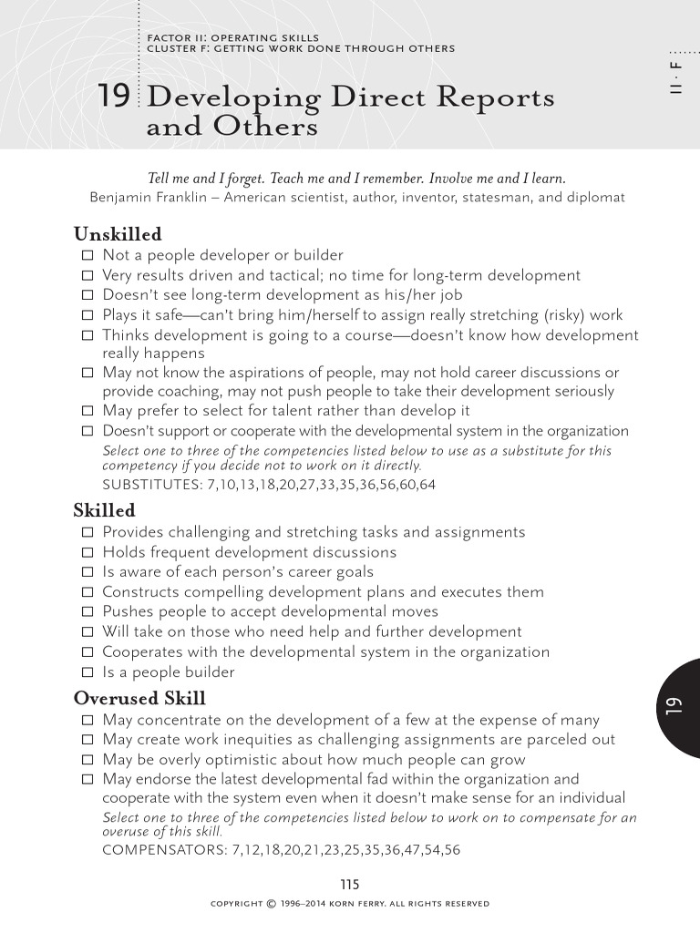 Developing Direct Reports and Others Downloadable | PDF | Performance ...