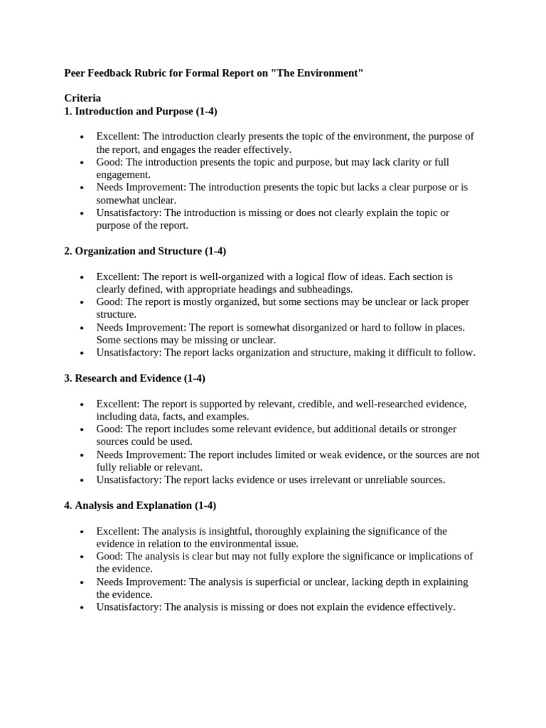 Peer Checklist For Feedback Pdf Learning Communication