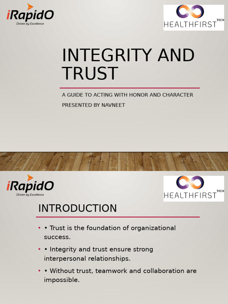Building Trust Through Integrity Guide | PDF
