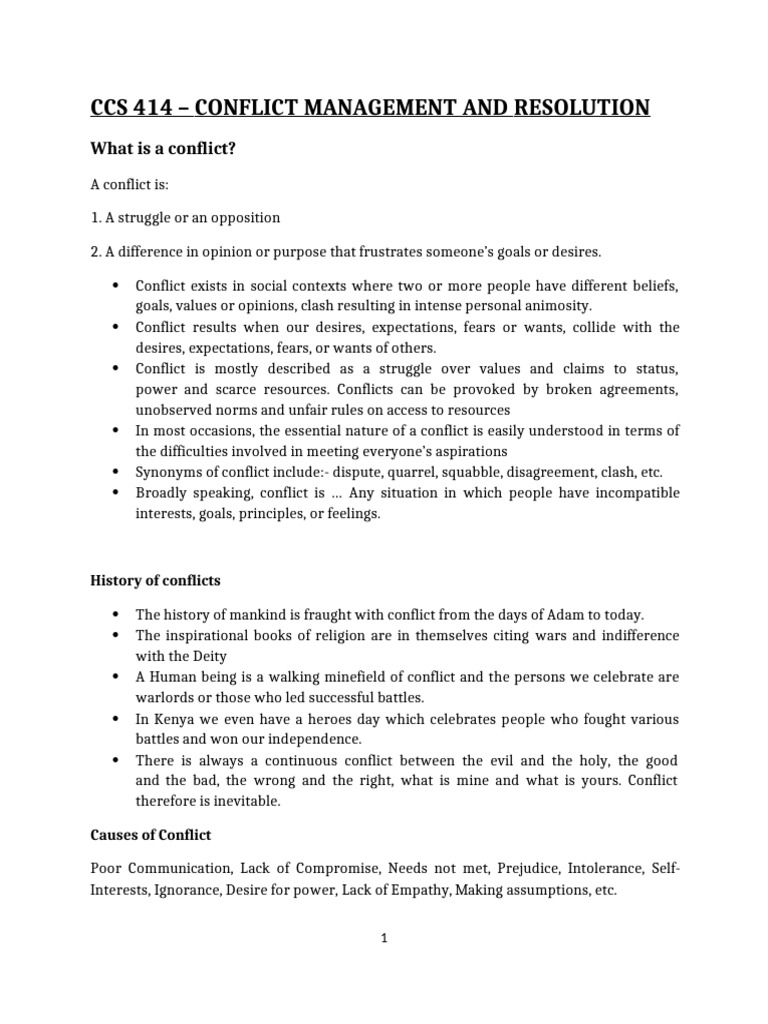 Understanding Conflict Management | PDF | Mediation | Conflict Resolution