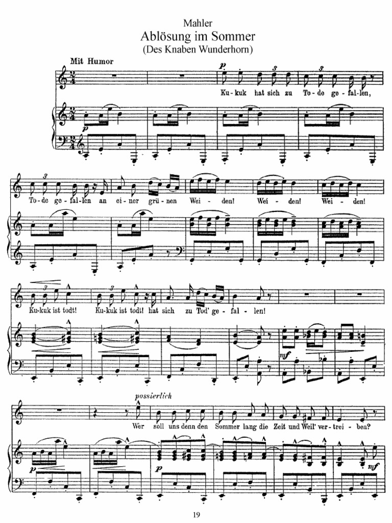 Mahler KnabenWunderhorn1892 | PDF