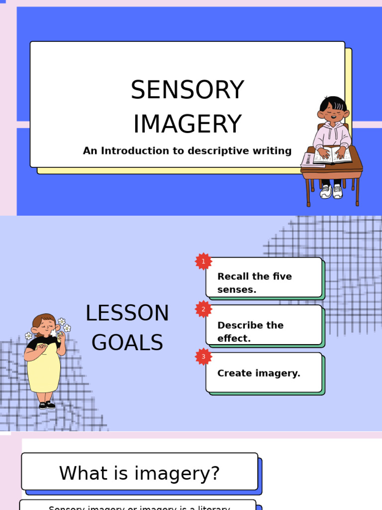 Sensory Imagery English Presentation in Colourful Graphic Grid Style ...