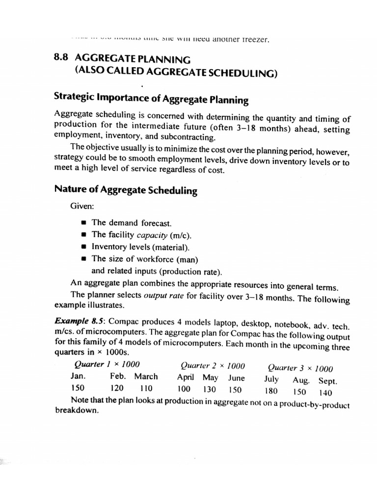 Aggregate Planning | PDF