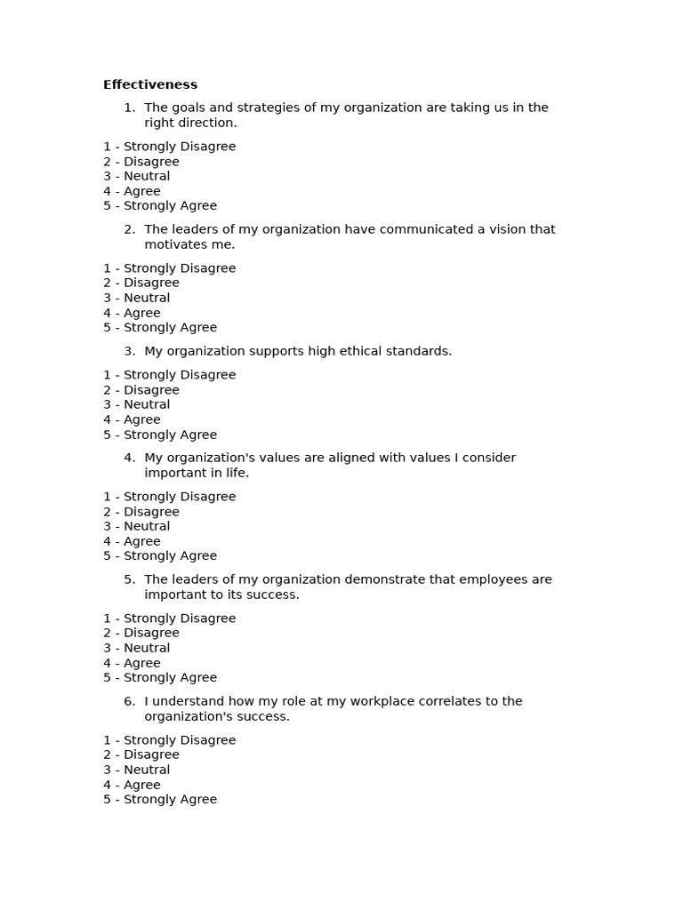 22- Employee Performance Survey with 53 Sample Questions 22- استبيان ...